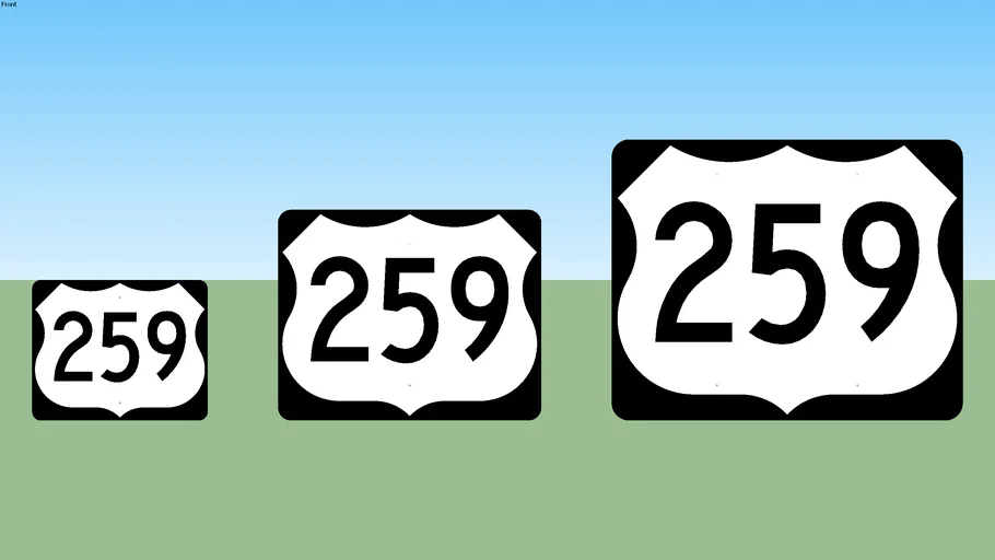 U.S. 259 Sign | 3D Warehouse
