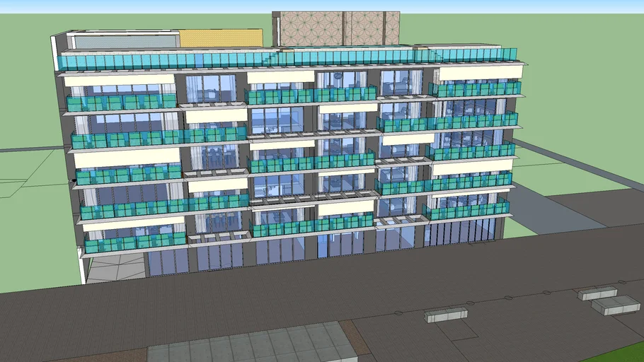 Edificio contemporano de 6 niveles | 3D Warehouse