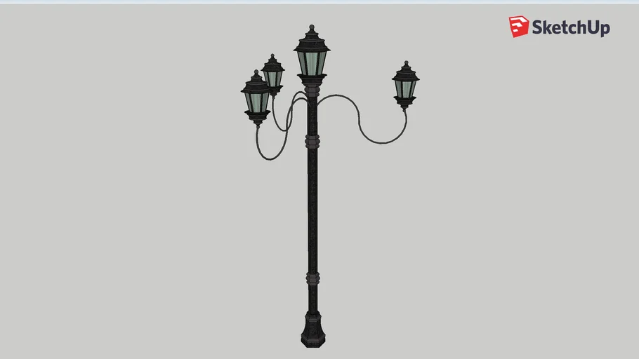 Street Light Sketchup Models Solar Street Lamp 3D Model In