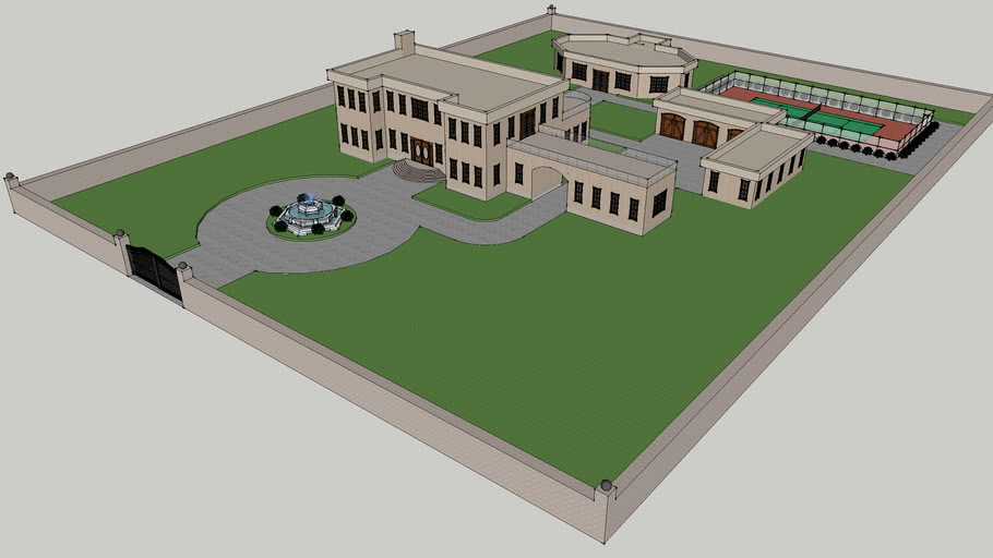 Large Gated Mansion | 3D Warehouse