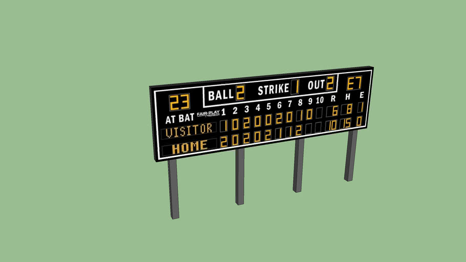 Basic Baseball Scoreboard | 3D Warehouse