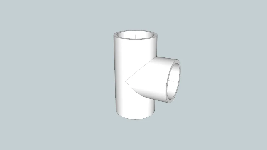 2-1/2 inch PVC Tee | 3D Warehouse