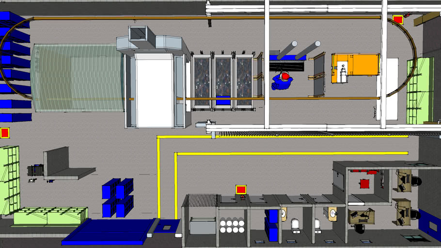 Layout Empresa de Pintura | 3D Warehouse