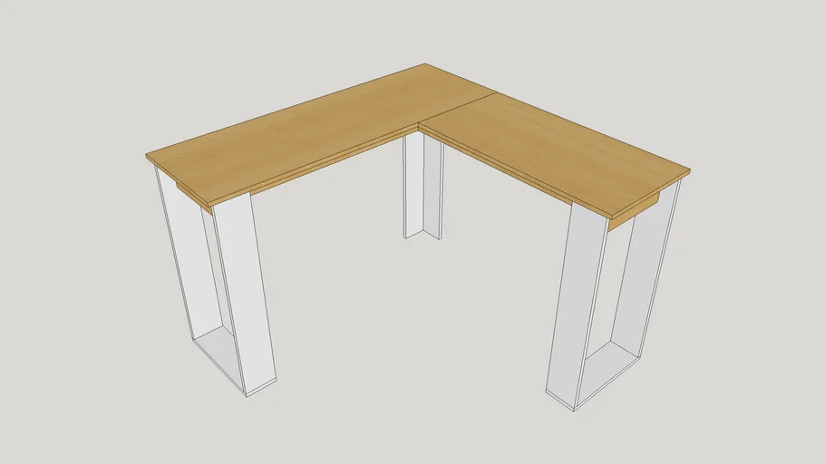 L Shape Desk | 3D Warehouse