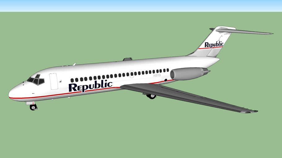 Republic Airlines DC-9-15 (1985) | 3D Warehouse