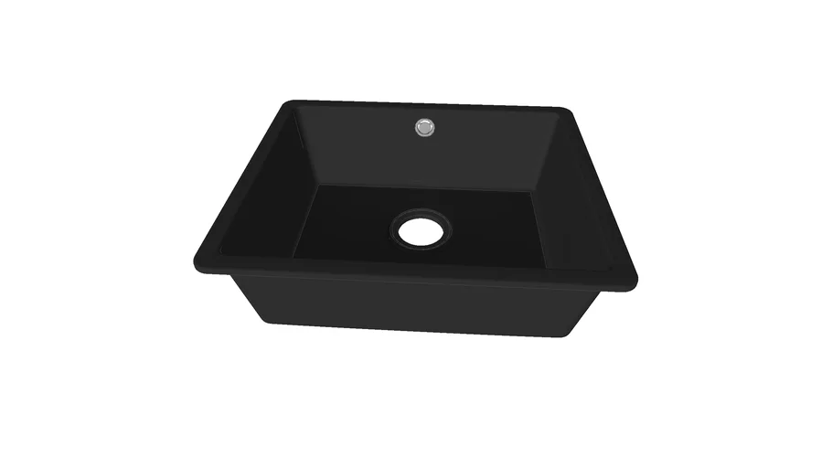 IKEA KILSVIKEN Sink, black quartz composite | 3D Warehouse