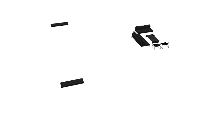 Low outdoor seating | 3D Warehouse