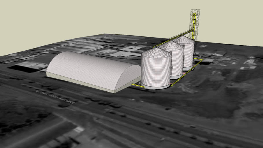 Silos de Grãos - Sadia | 3D Warehouse