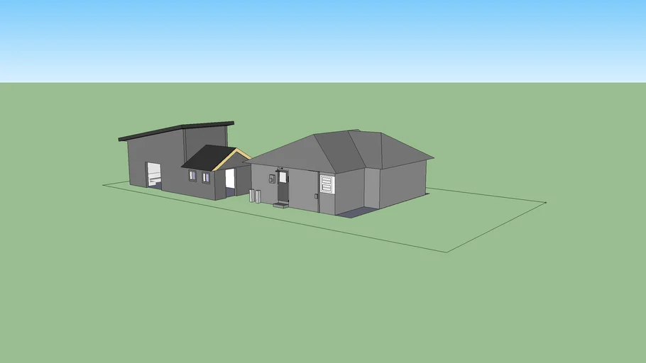 Bernstein 14x34 w 2 baths, loft ADU | 3D Warehouse