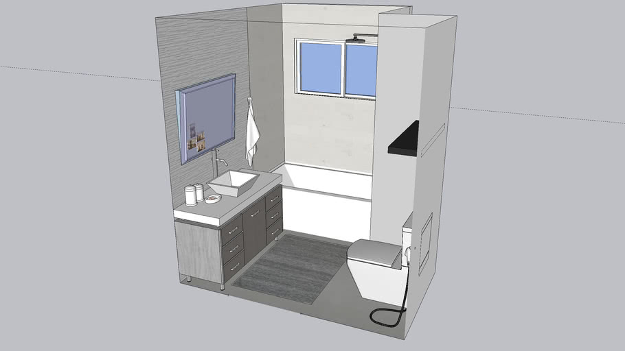 Small bath with window | 3D Warehouse