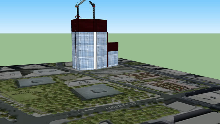 two wtc under construction | 3D Warehouse