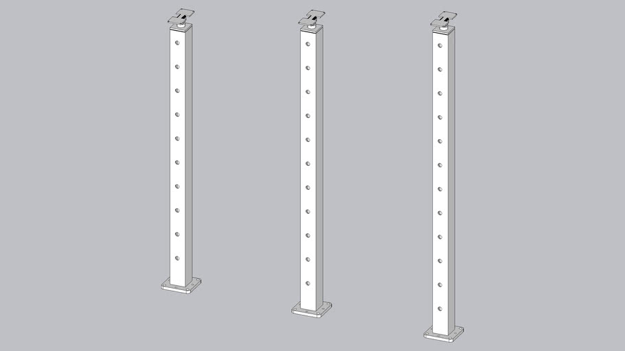 View Rail - Cable Railing Posts | 3D Warehouse