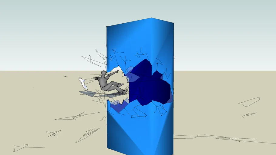 a dude going through glass | 3D Warehouse