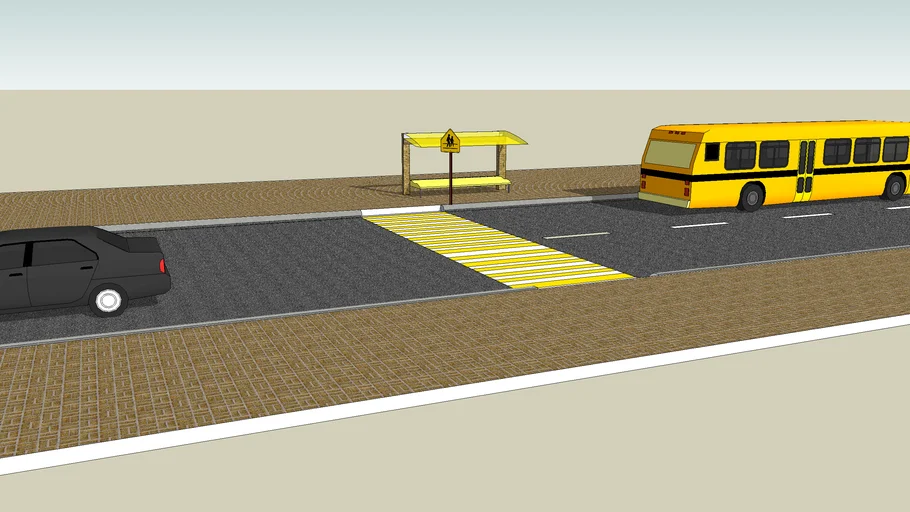 Bus-stop view | 3D Warehouse