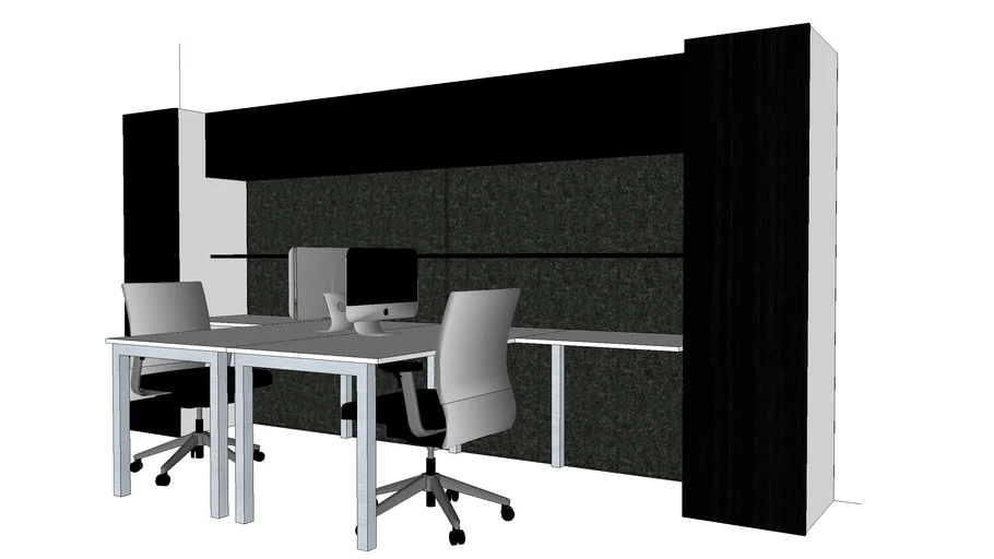 Office desk layout | 3D Warehouse