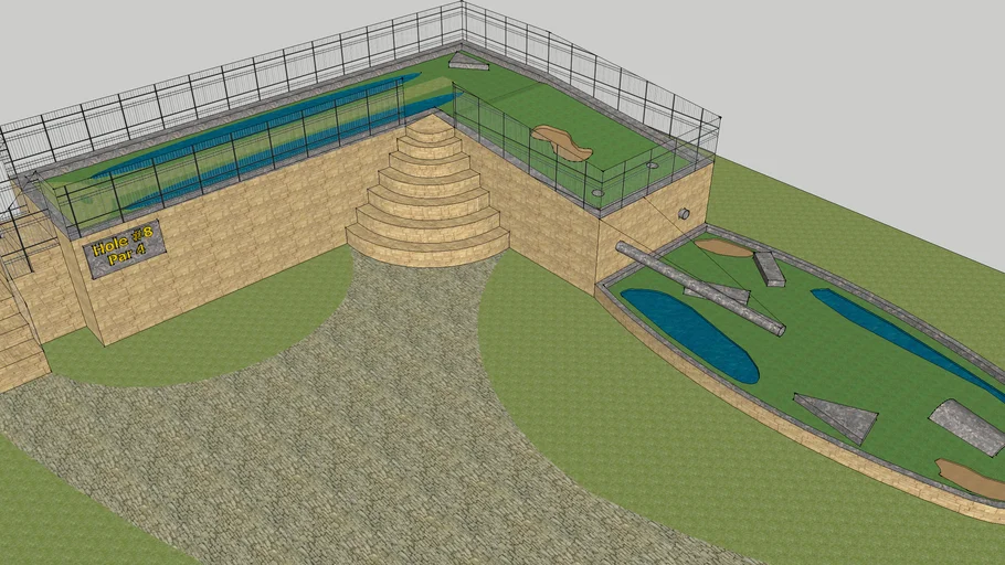 Hole 8# on a Miniature Golf Course | 3D Warehouse