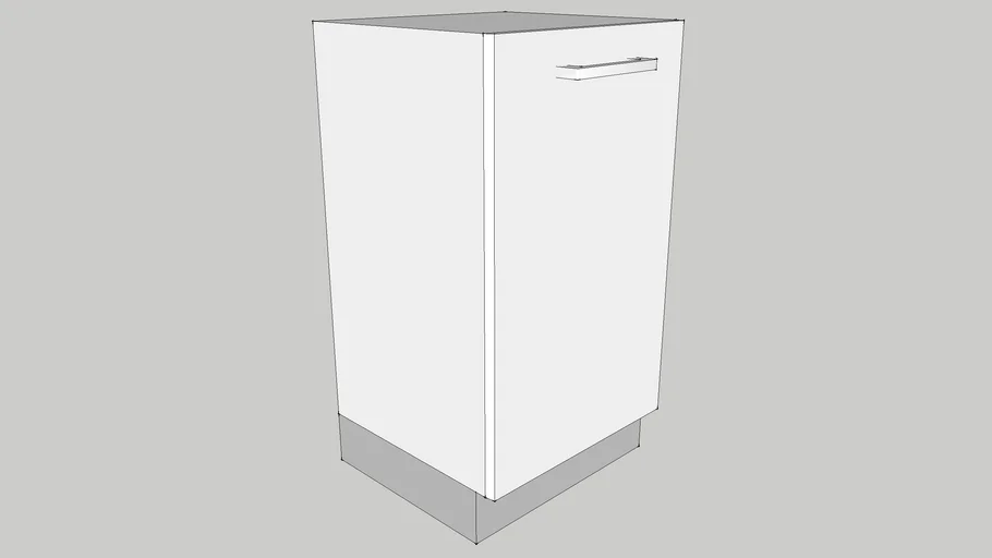 450 Base Module with One Shutter & One Adjustable Shelf 450X400X720 UID ...