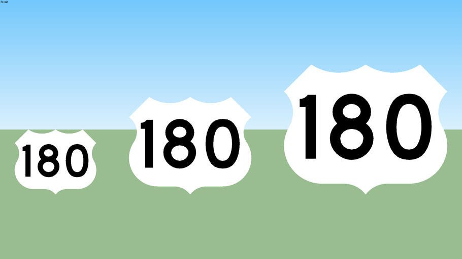 U.S. 180 Sign | 3D Warehouse