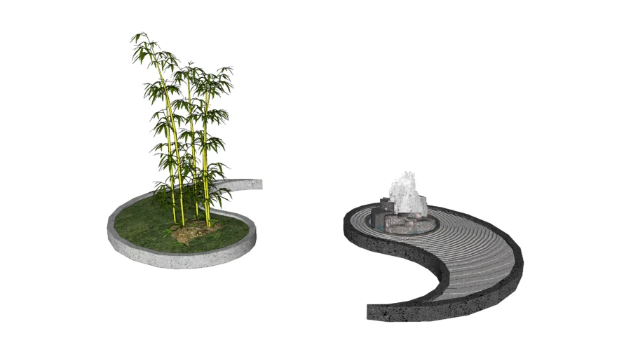 Yin Yang Zen Fountain | 3D Warehouse