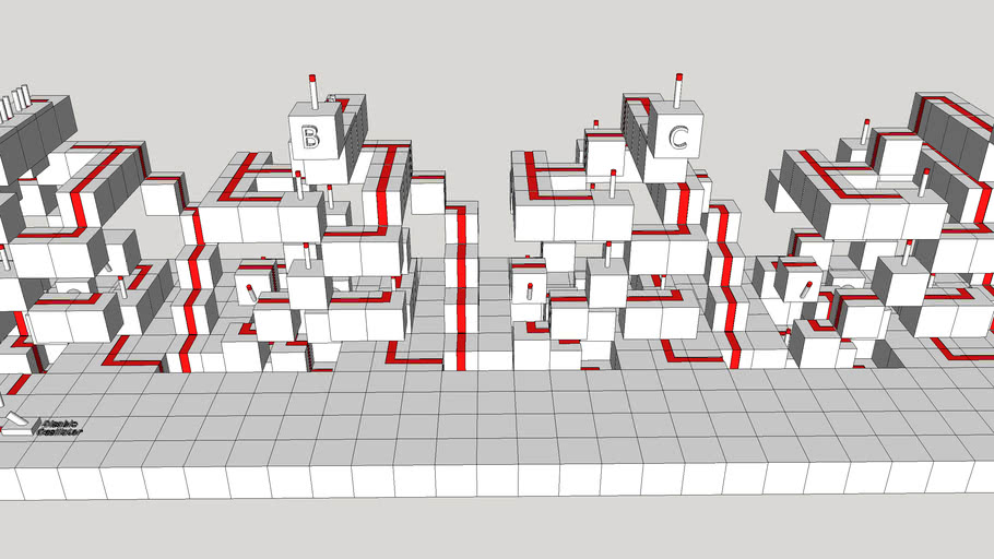Minecraft 4 Bit Binary Counter with Oscillator | 3D Warehouse