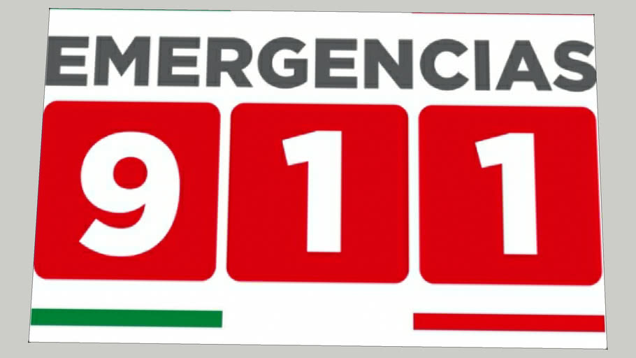 rotulo 911 mexicano | 3D Warehouse