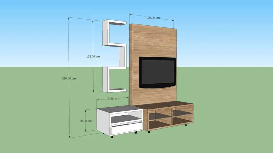 Rack modular para TV LCD 40 polegadas 3.2 | 3D Warehouse