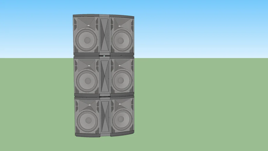 wall of 15' PA speakers | 3D Warehouse