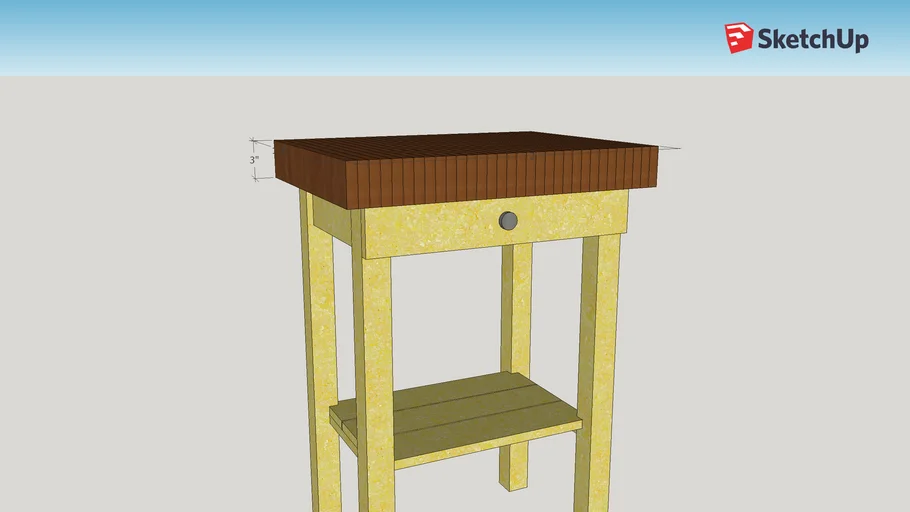 Mrs. LaShunda's Butcher Block Table | 3D Warehouse