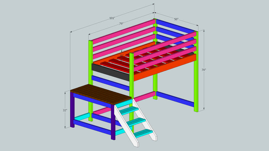 Loft Bed | 3D Warehouse