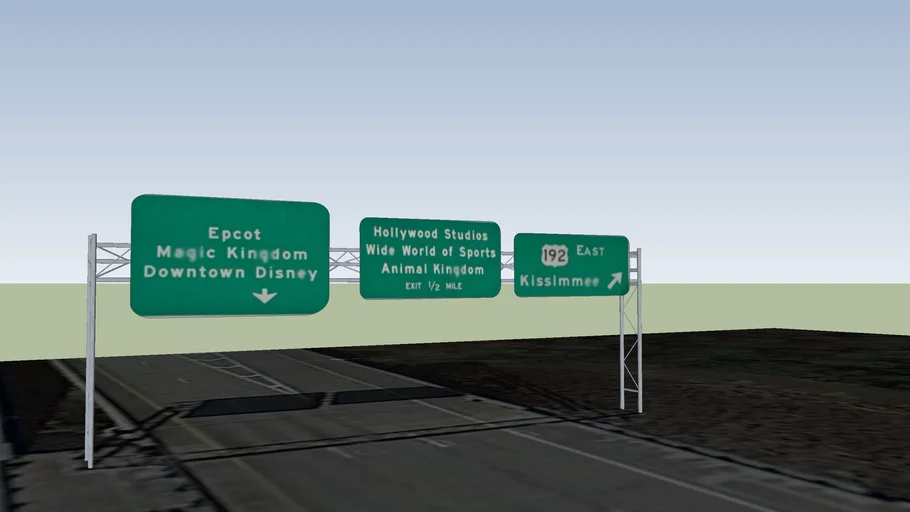 World Drive Sign#6 Northbound | 3D Warehouse
