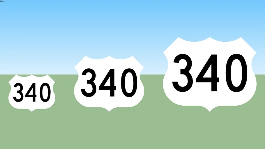 U.S. 340 Sign | 3D Warehouse