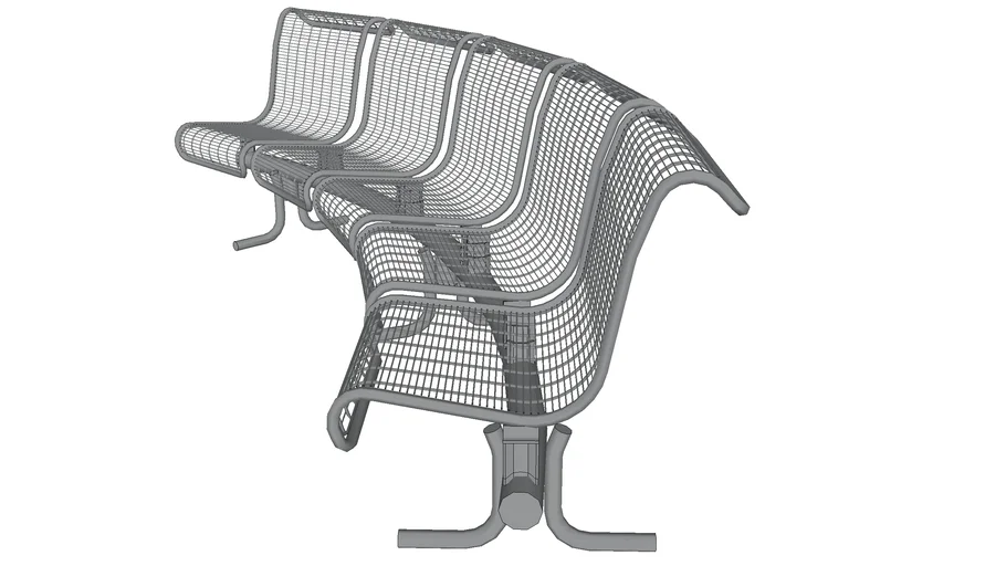 Plexus 5 Seat Bench | 3D Warehouse