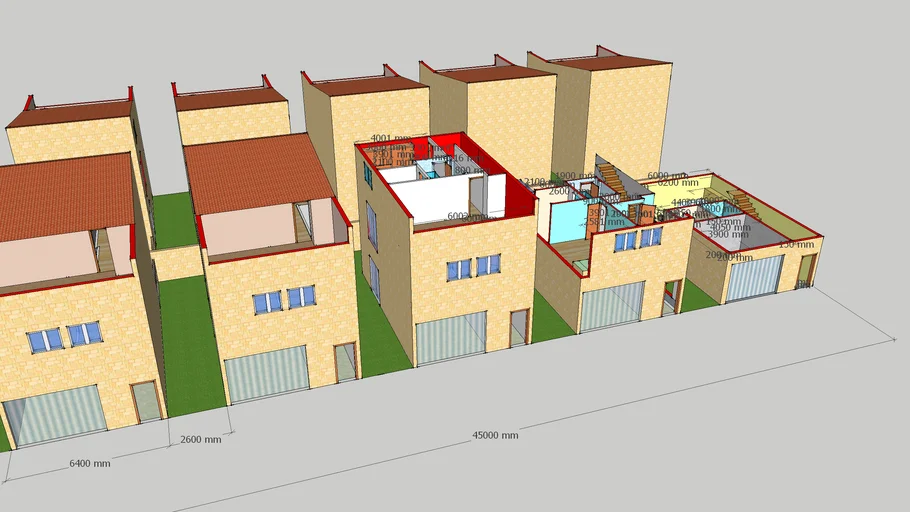 Complex 10 single-family homes | 3D Warehouse