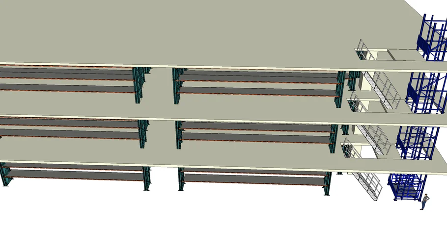 Mezzanine Rack | 3D Warehouse