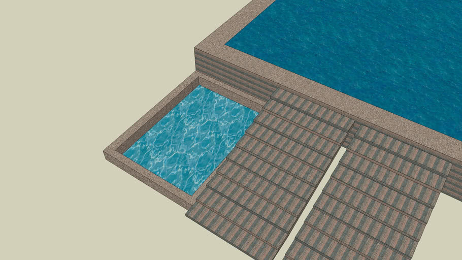 Out Door Pool with kiddie pool | 3D Warehouse