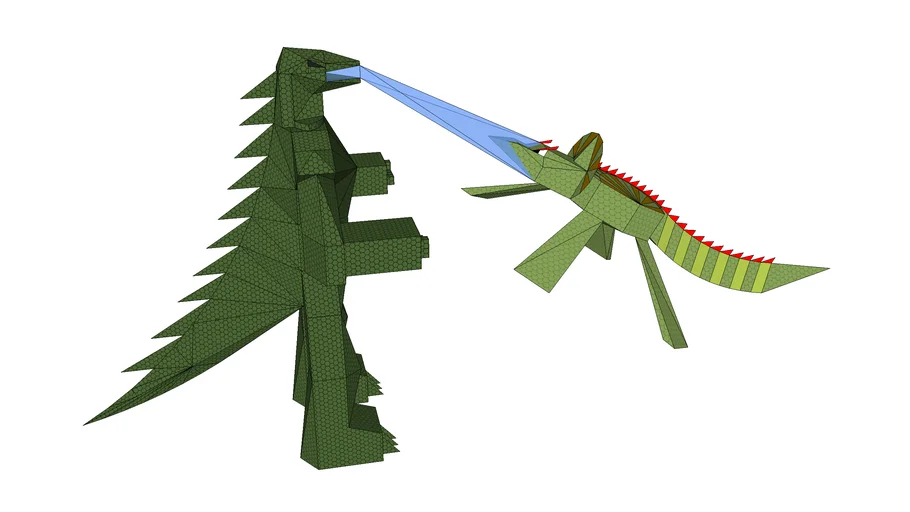 Godzilla vs Trisaurus | 3D Warehouse