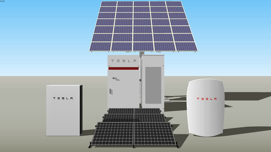 Solar Tracker, Battery, Racking | 3D Warehouse