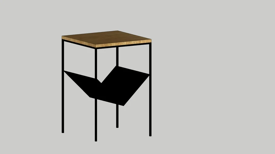 Mesa lateral V-Table - Preto | 3D Warehouse