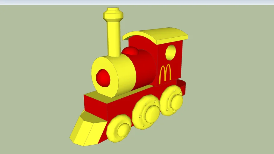 Mc Donald Wooden Toy Train | 3D Warehouse