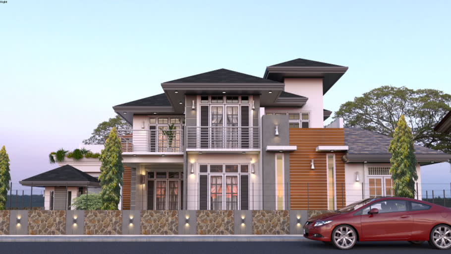 Fasad Tropical house | 3D Warehouse