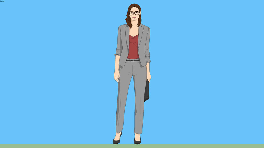 2D Office woman 1 | 3D Warehouse