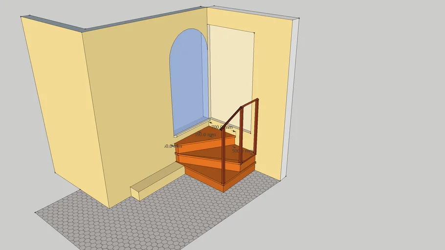 scala a tre gradini | 3D Warehouse