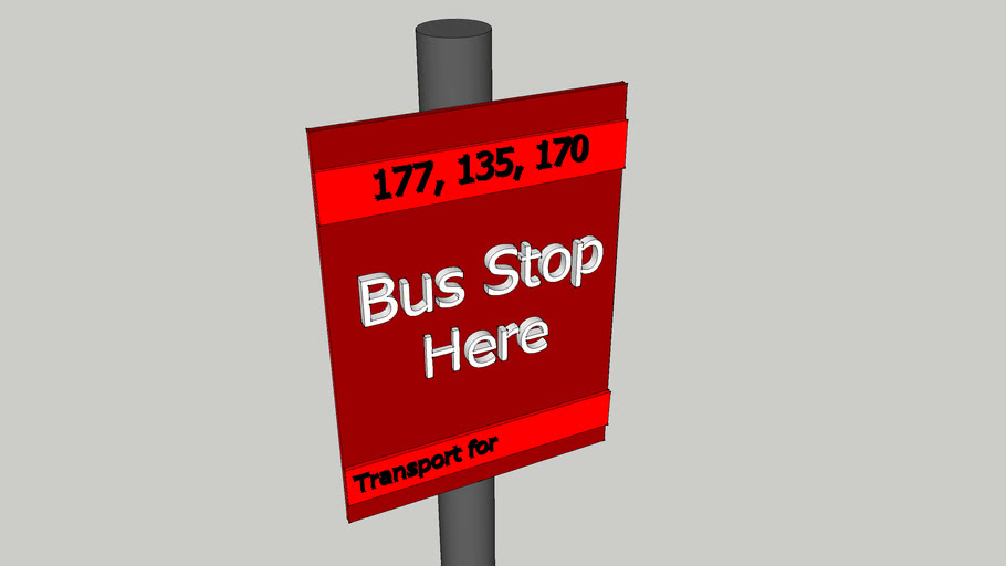 Bus Stop Pole | 3D Warehouse
