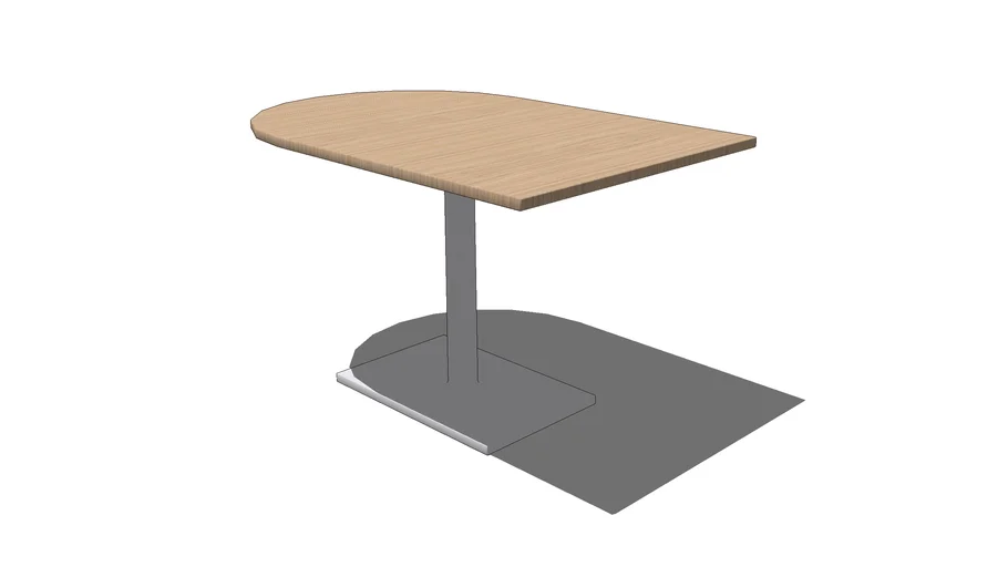 PR-37 Perimeter Table 1.2mx0.8m D-end | 3D Warehouse