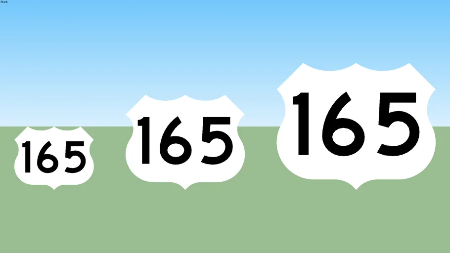 U.S. 165 Sign | 3D Warehouse