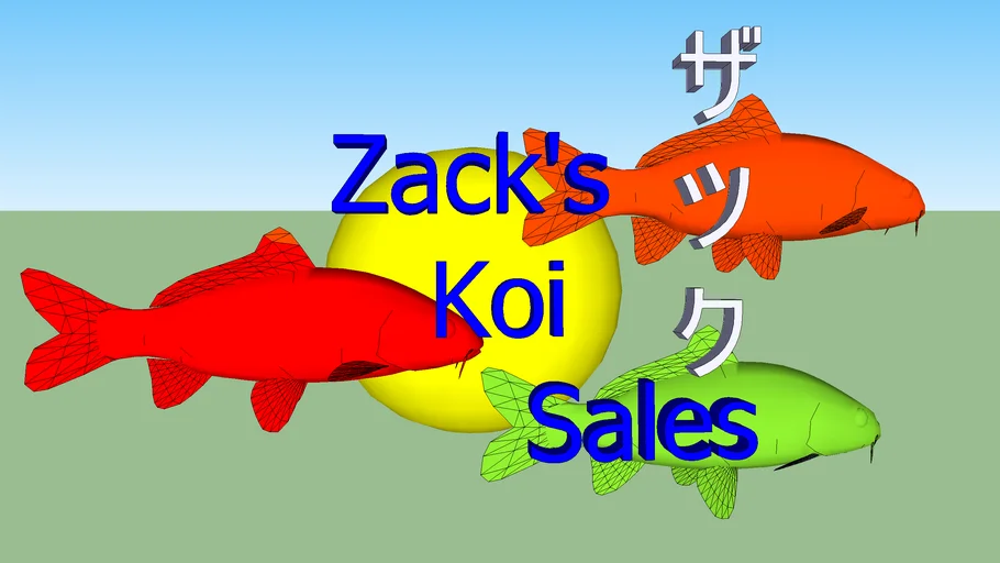 Zack's Koi Sales logo | 3D Warehouse