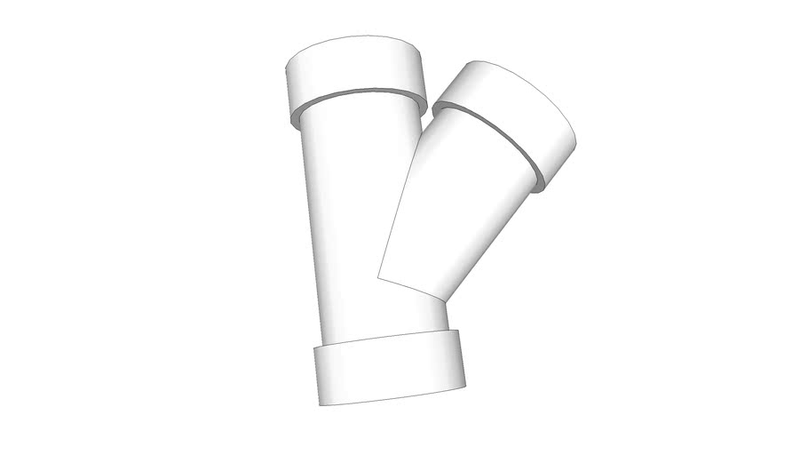 PVC DWV - 3 in _ Wye | 3D Warehouse