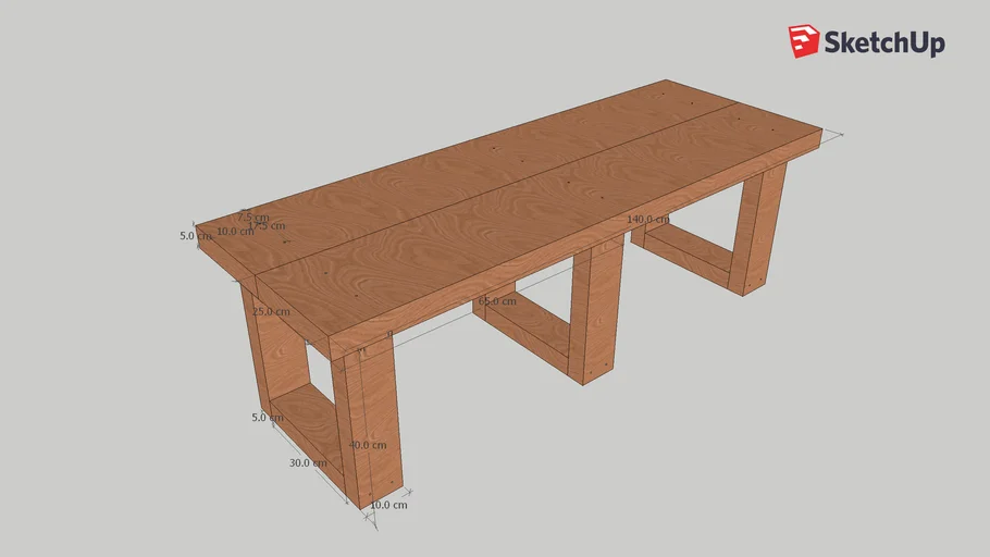 Test Simple Bench | 3D Warehouse