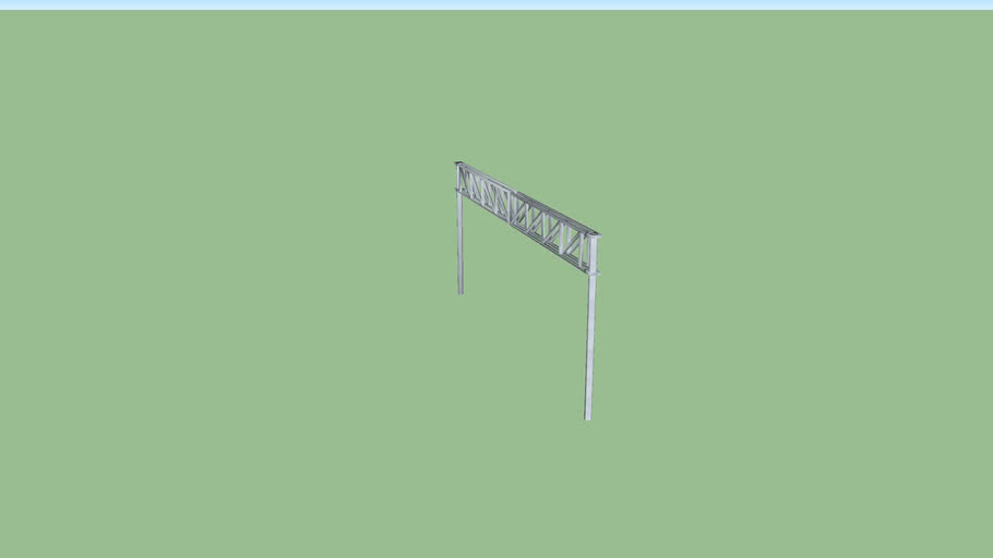 overhead sign post | 3D Warehouse