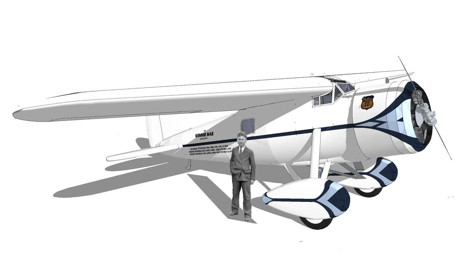 Wiley Post and his Lockheed Vega Winnie Mae | 3D Warehouse